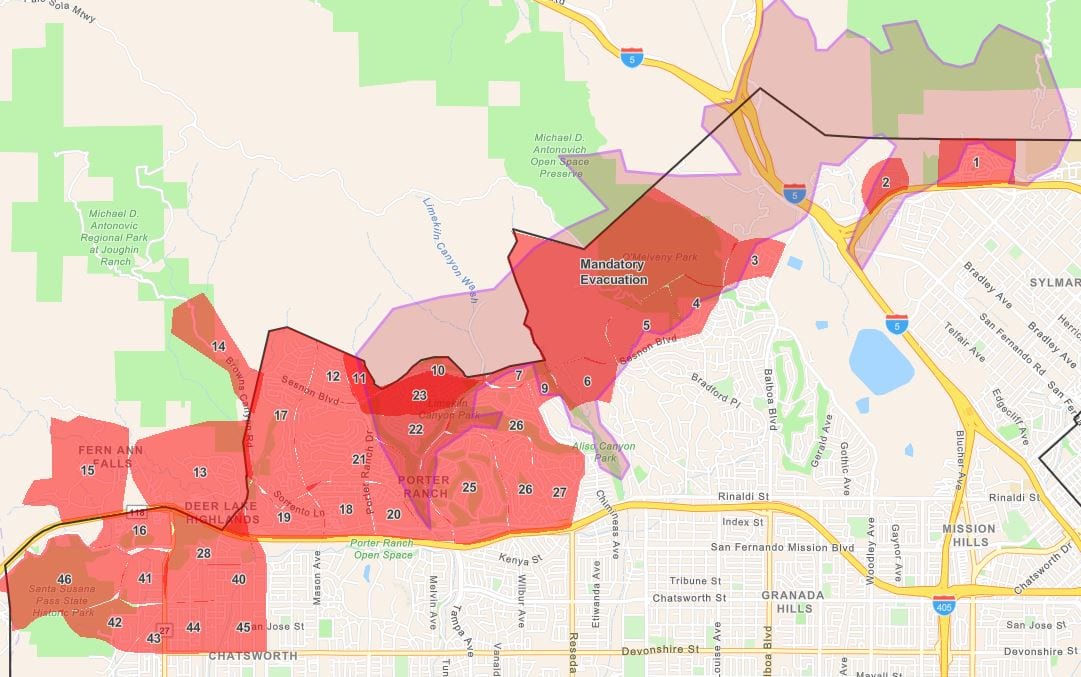 SCVNews.com | Saddleridge Flames Lick at 5, 14 Freeways Friday | 10-11-2019