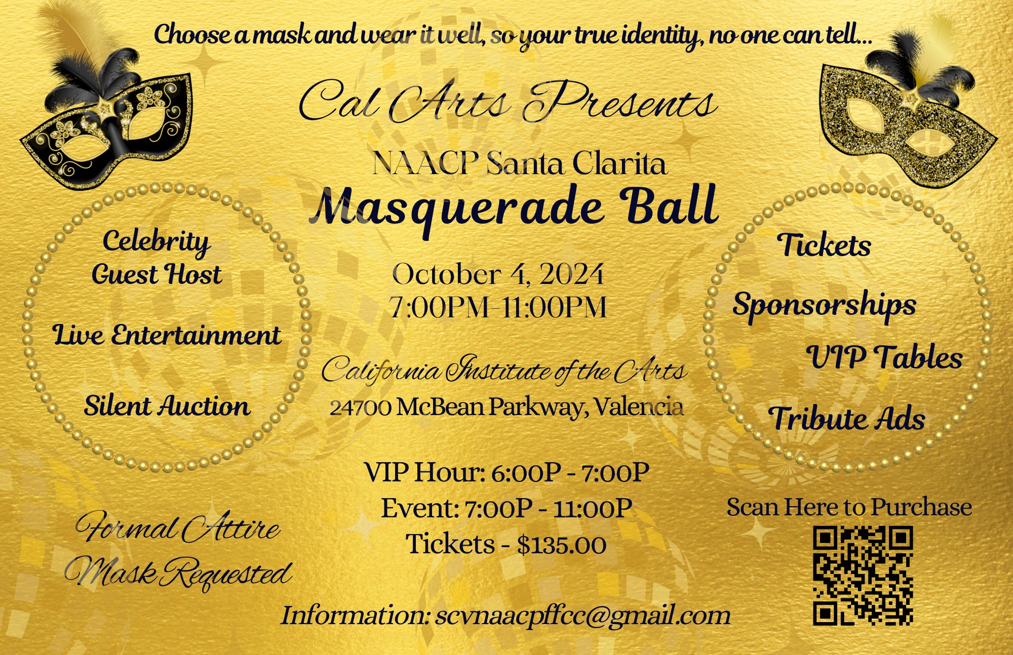 SCVNews.com | Oct. 4: NAACP Santa Clarita Masquerade Ball at Cal Arts ...