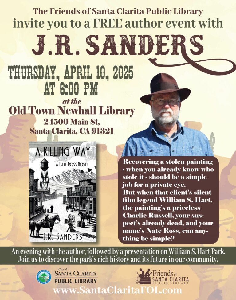 SCVNews.com | April 10: Author J.R. Sanders at Old Town Newhall Library ...