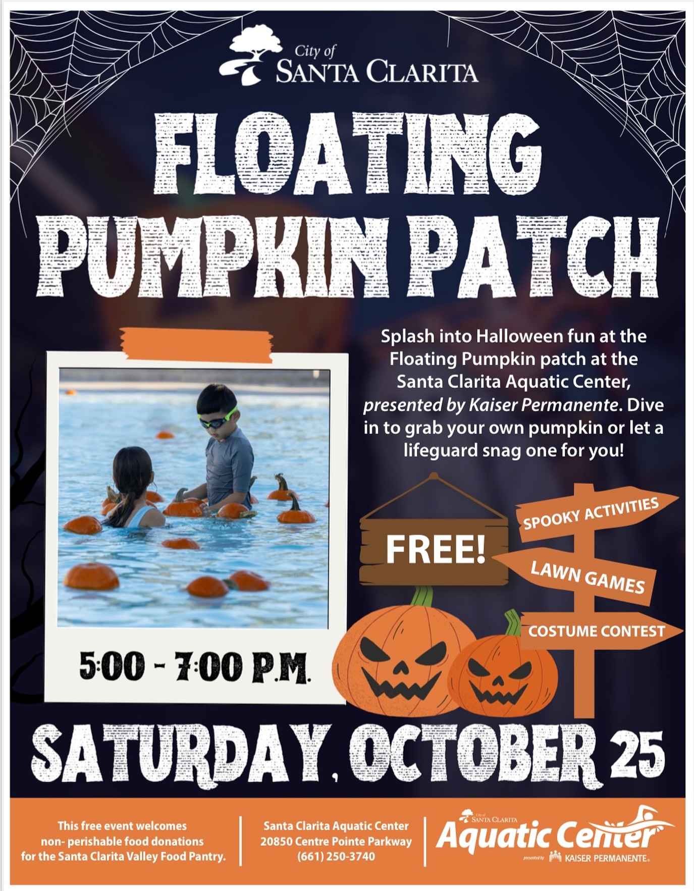 SCVNews.com | Oct. 25: Floating Pumpkin Patch at Santa Clarita Aquatic Center | 10-23-2025
